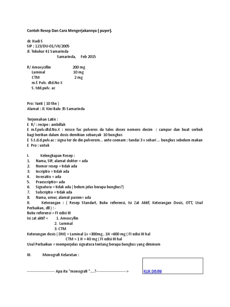 Contoh Resep Dan Cara Mengerjakannya | PDF