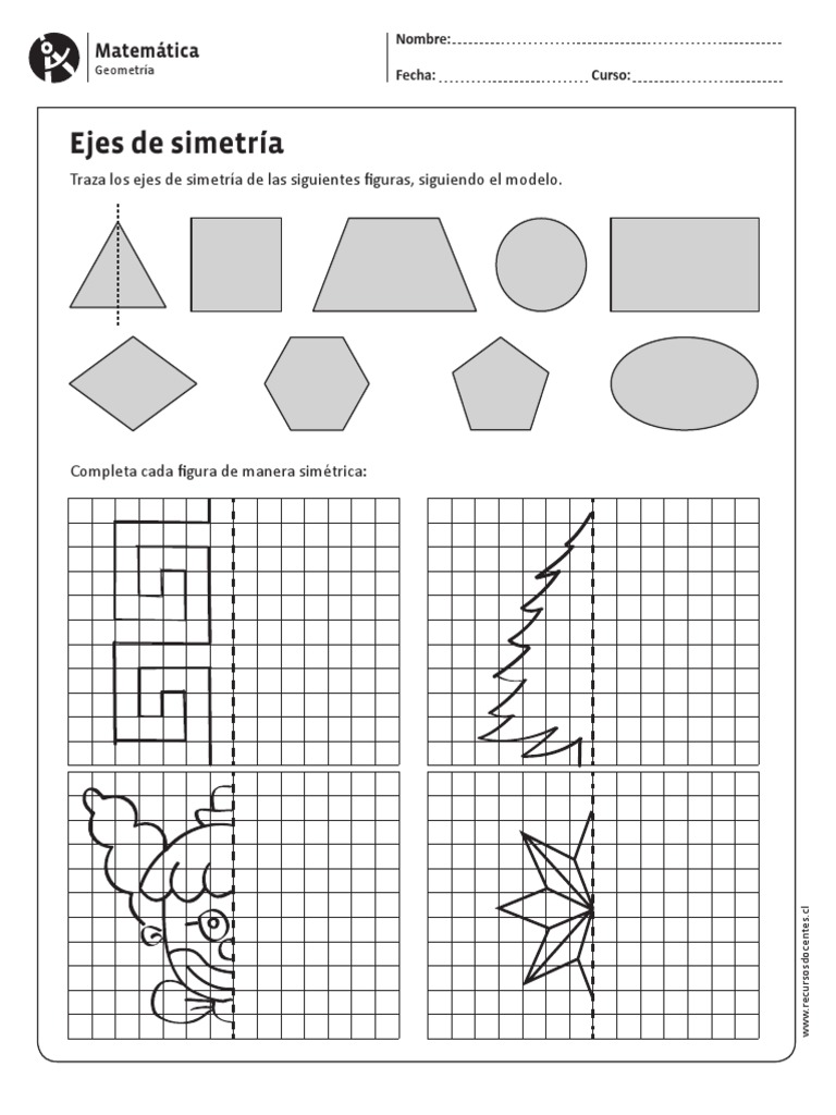 Ejes de Simetría en Figuras Geométricas | PDF