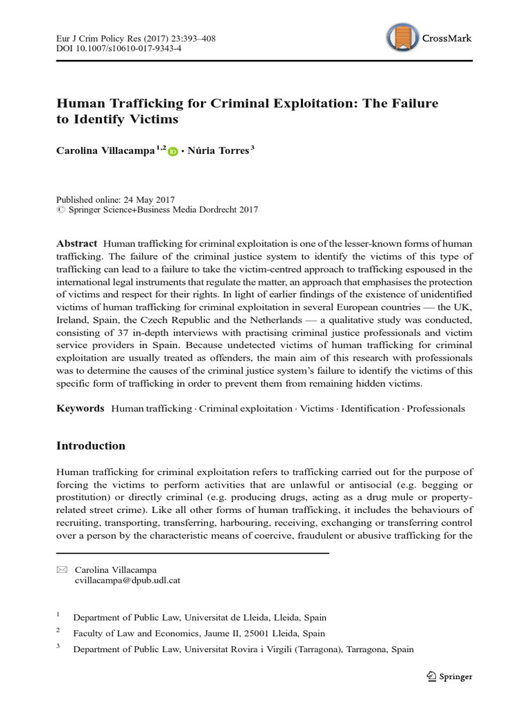 Human Trafficking | PDF | Human Trafficking | Victimology