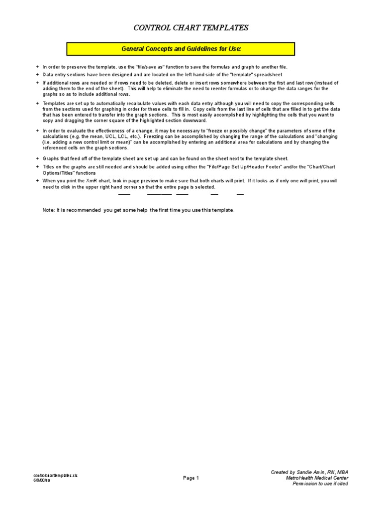 Control Chart Template Pdf Data Management Areas Of Computer Science