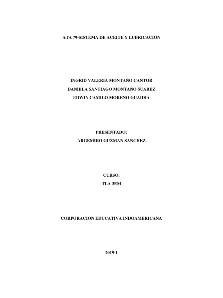 Motores Resumen Ata 79 - Sistema de Lubricacion | PDF | Pistón | Lubricante