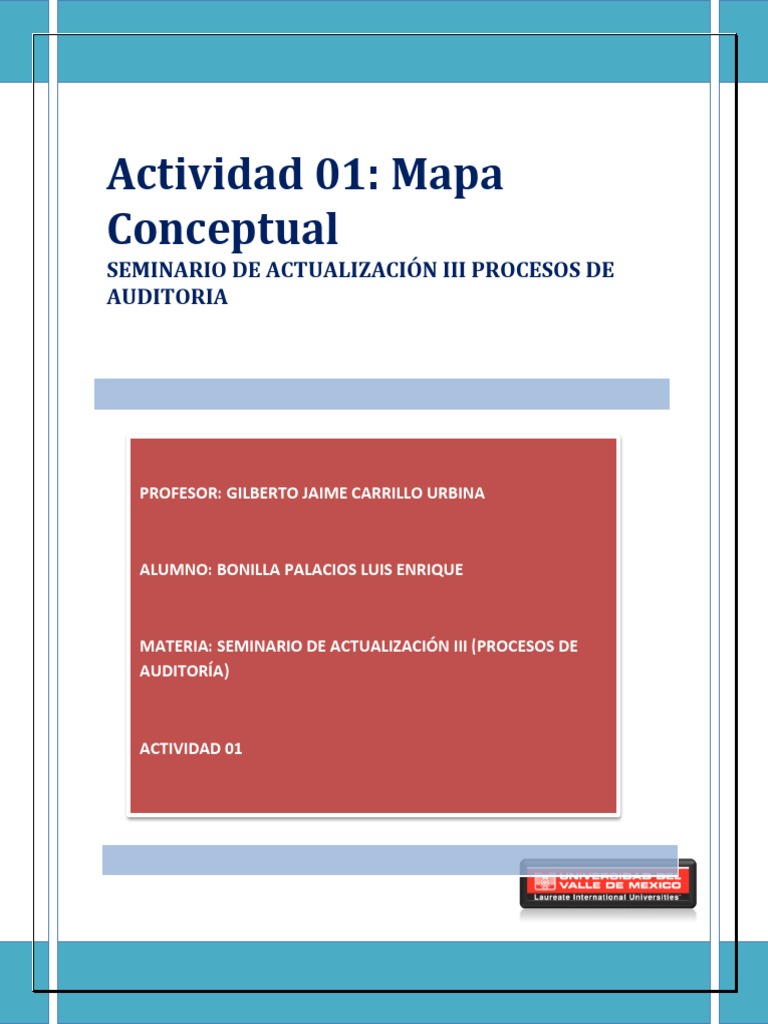 A01 Mapa Seminario Iii Procesos Auditoria Bple Portada | PDF | Auditoría | México
