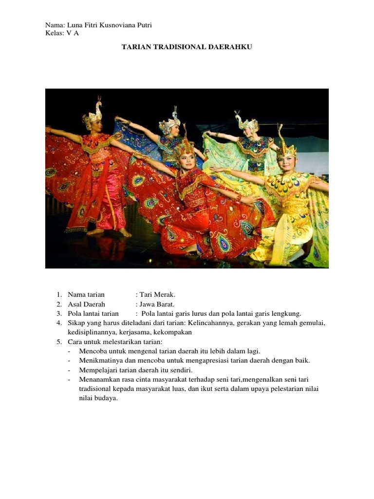 Tarian Tradisional Daerahku | PDF