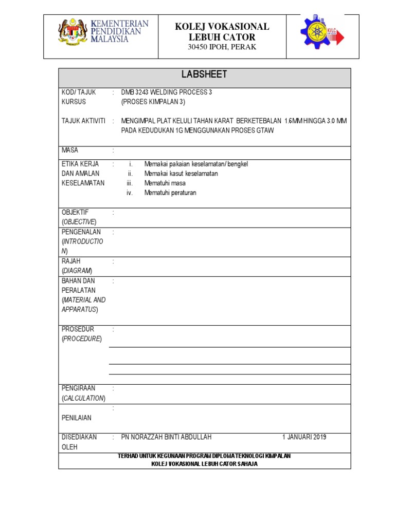 Labsheet Kosong | PDF
