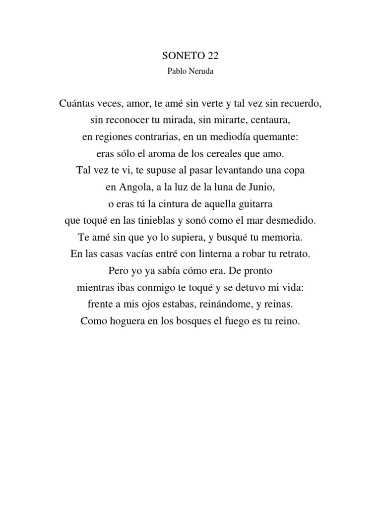 Soneto 22 | PDF