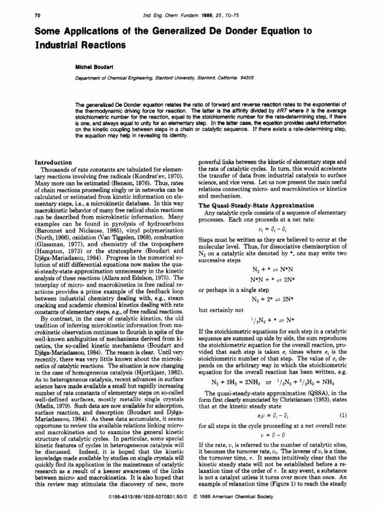 Applications of Generalized de Donder Equation PDF | PDF | Reaction ...