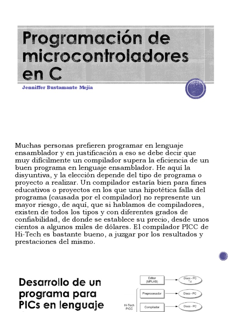 Programación de Microcontroladores en C | PDF | C (lenguaje de programación) | Compilador