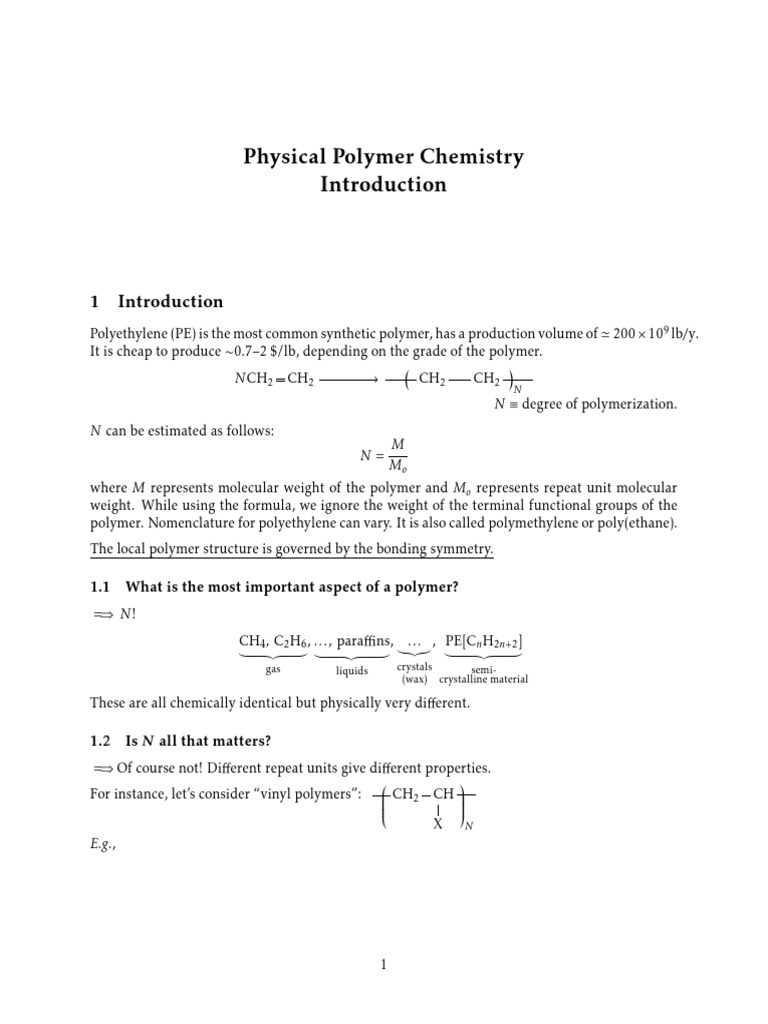 Introduction To Physical Polymer Science | PDF | Polymers | Polyethylene