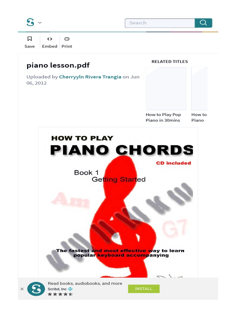 Piano Lesson PDF | PDF