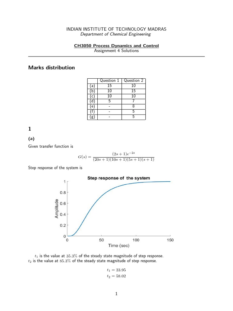 Estimation of Process Dynamics Models from Input-Output Data of an ...