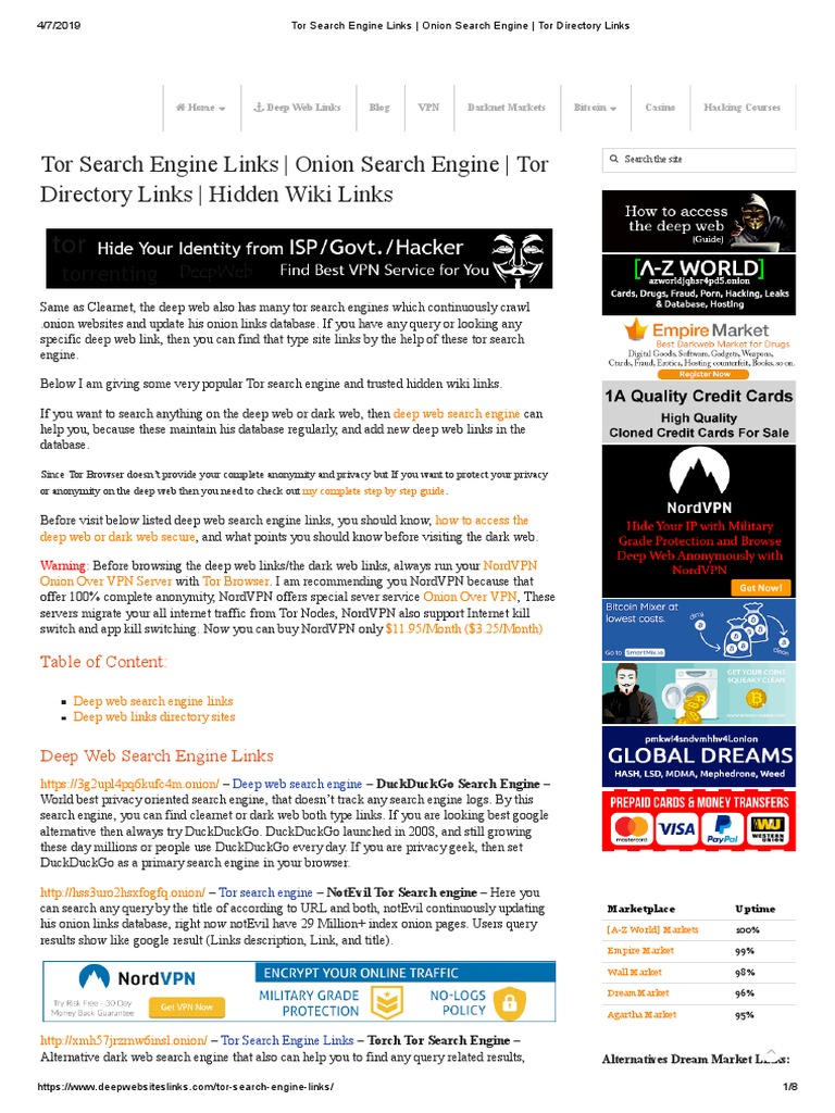 Tor Search Engine Links - Onion Search Engine - Tor Directory Links ...