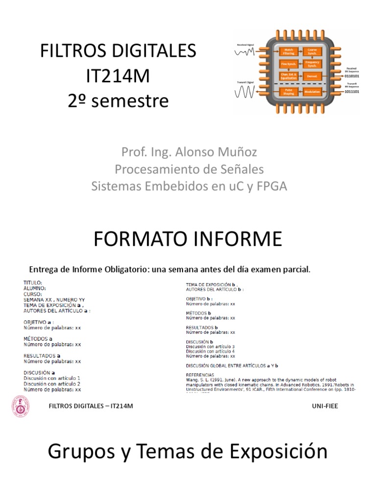 Filtros Digitales 2 | PDF | Filtro electronico | Procesamiento de ...