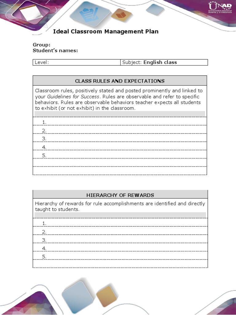 Ideal Classroom Management Plan-Group Document | PDF