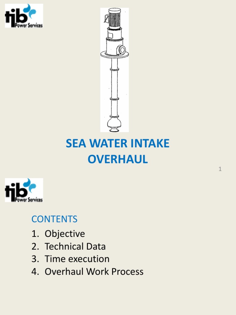 Sea Water Intake System Overhaul Guide | PDF | Machines | Mechanical ...