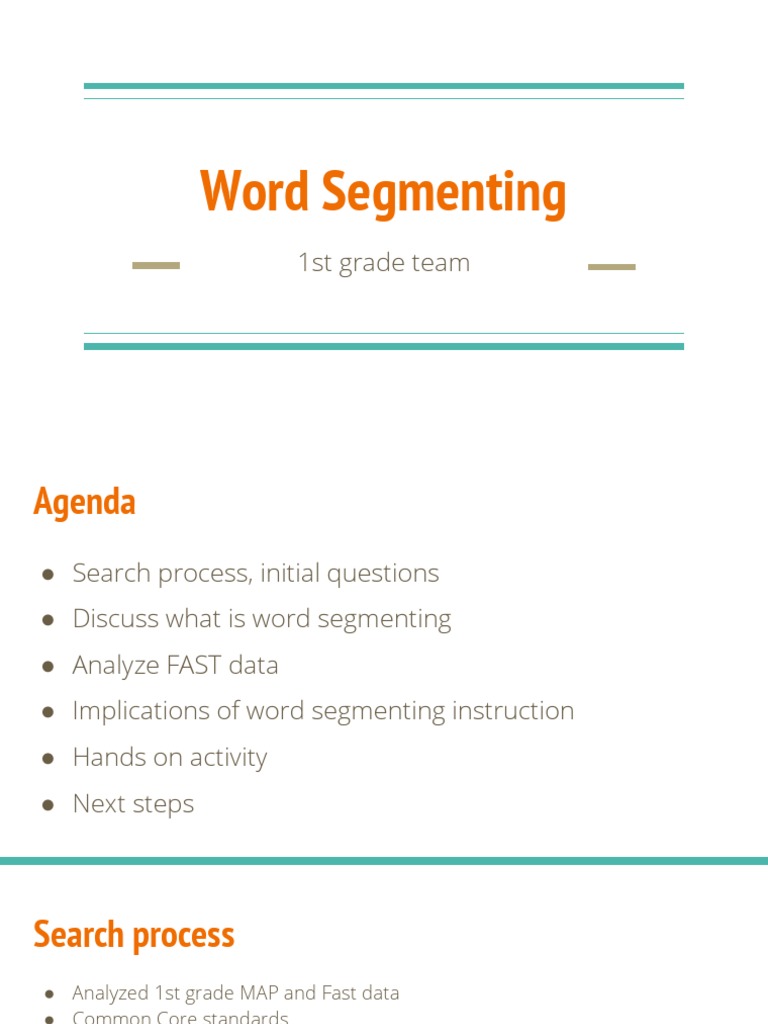 Word Segmenting | PDF | Phonics | Learning