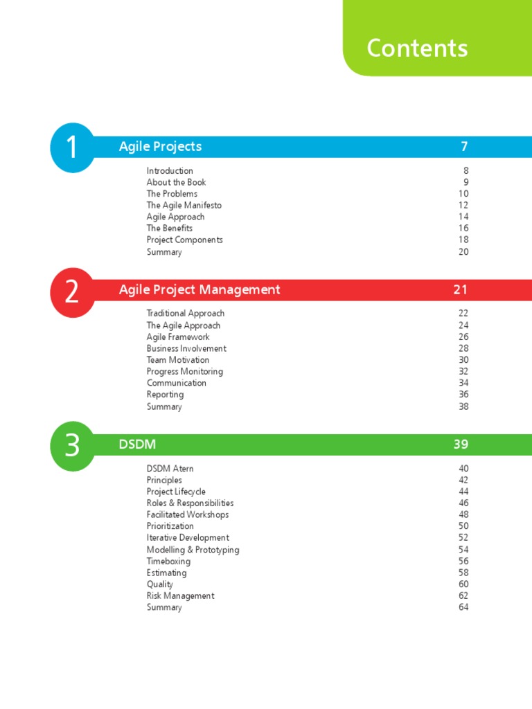 Agile Project Management TOC+Ch1 | PDF | Agile Software Development ...