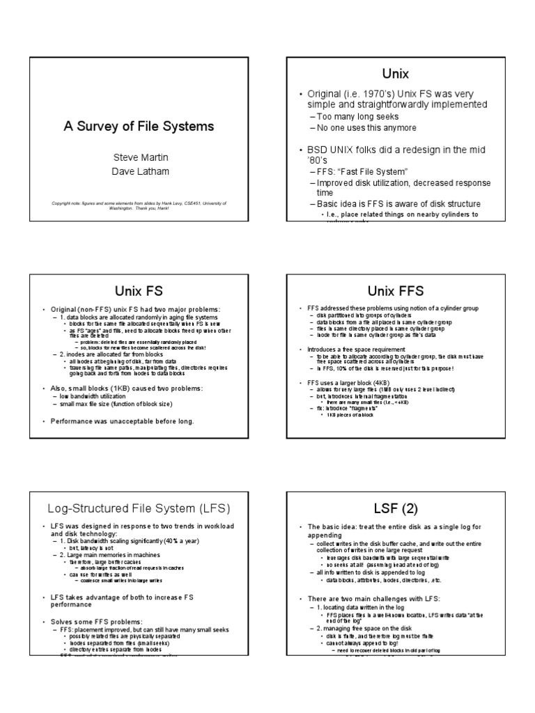 A Survey of File Systems | PDF | File System | Data