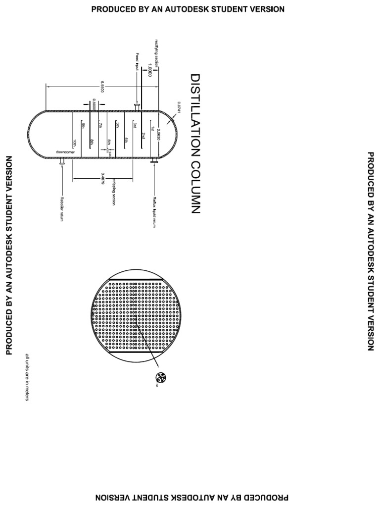 Autocad-Distillation Column PDF | PDF