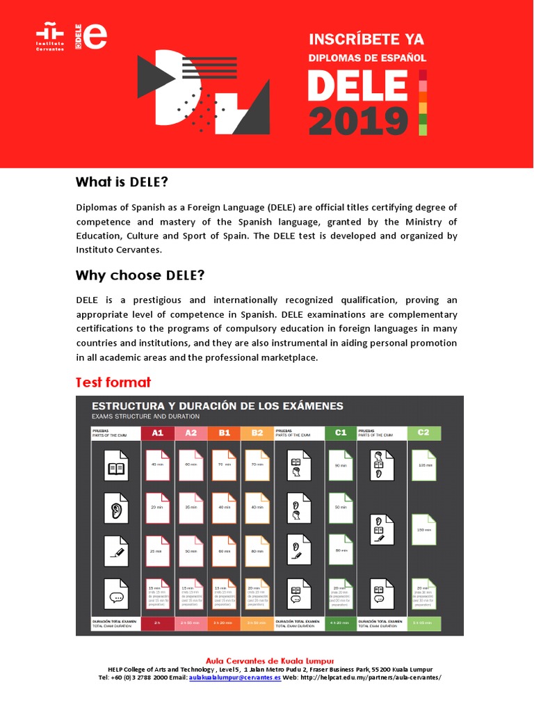 Dele Exam 2019 | PDF | Behavior Modification | Educational Assessment ...