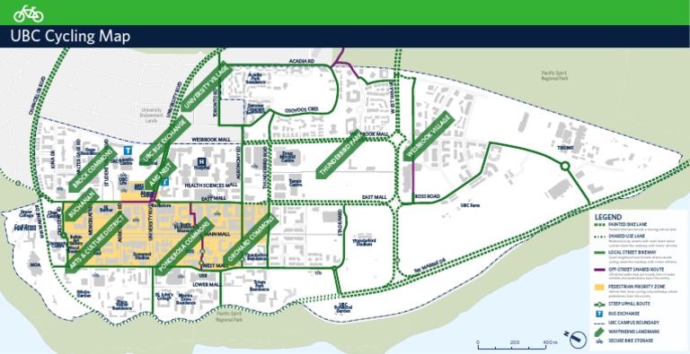 UBC Cycling Map | PDF | Cycling Infrastructure | Adventure Travel