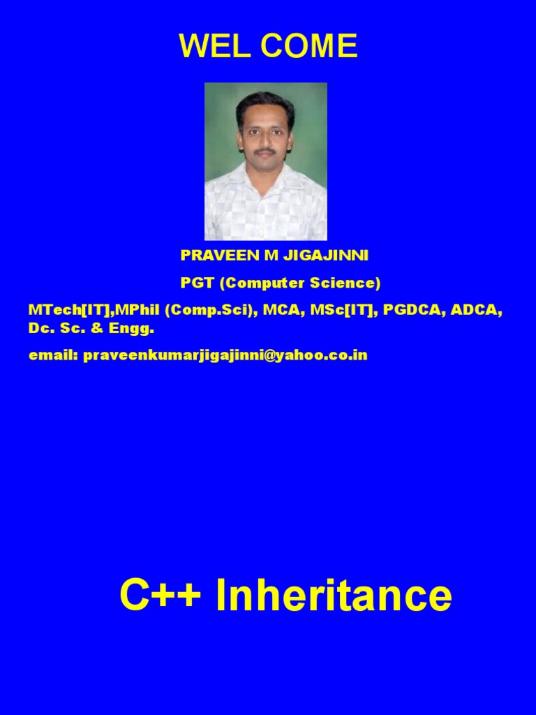 6 Inheritance Pdf Class Computer Programming Inheritance Object Oriented Programming 8056