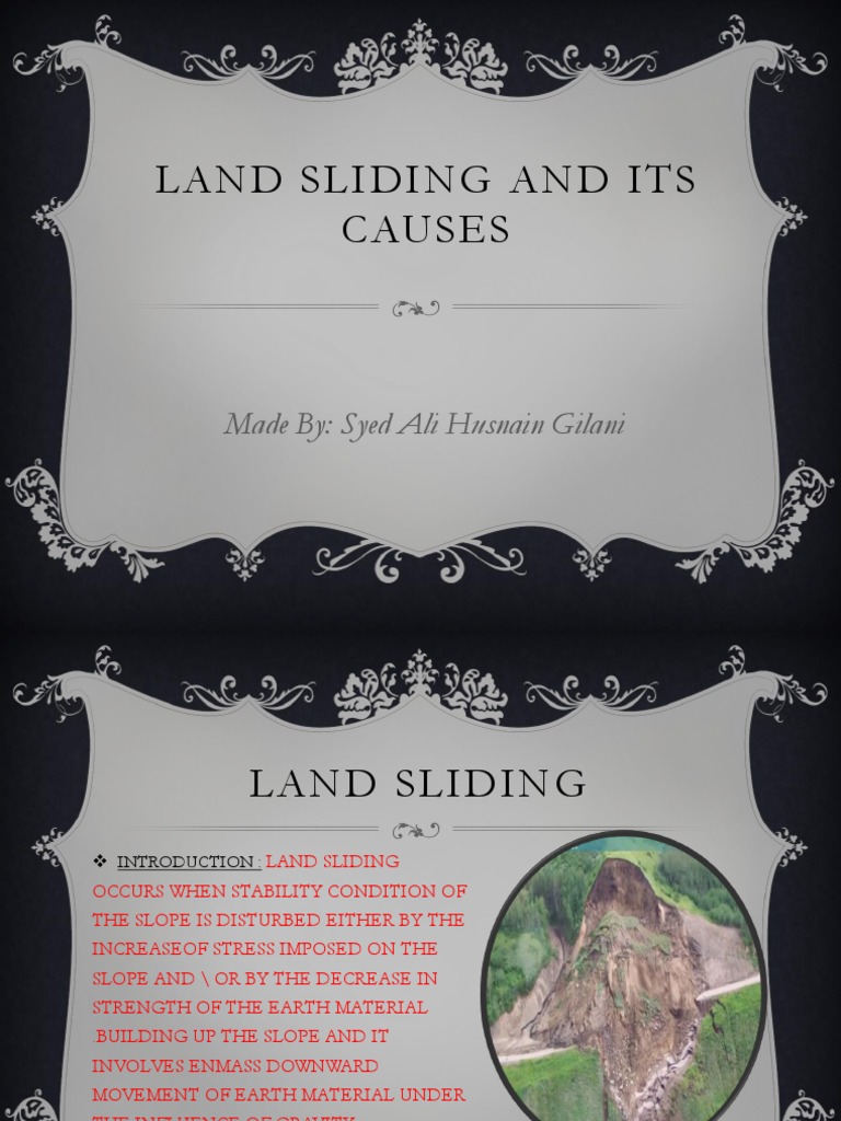 Land Sliding and Its Causes 1 | PDF