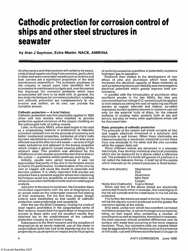 Anti Corrosion Journal | PDF | Corrosion | Anode