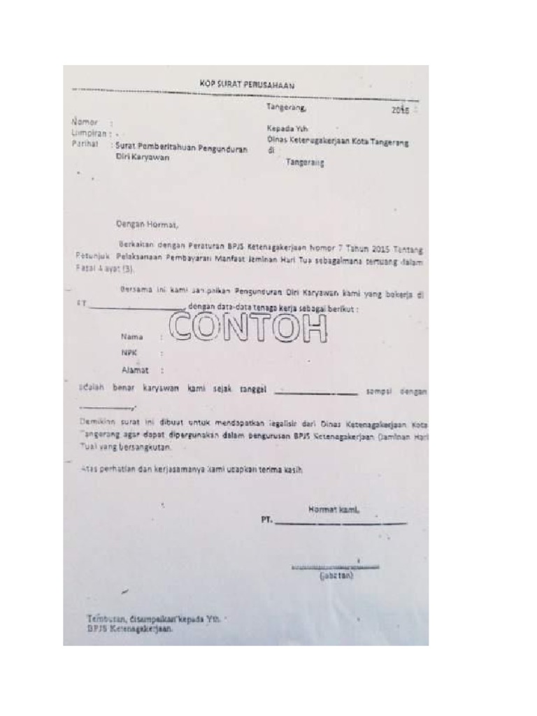 Surat Parklaring | PDF