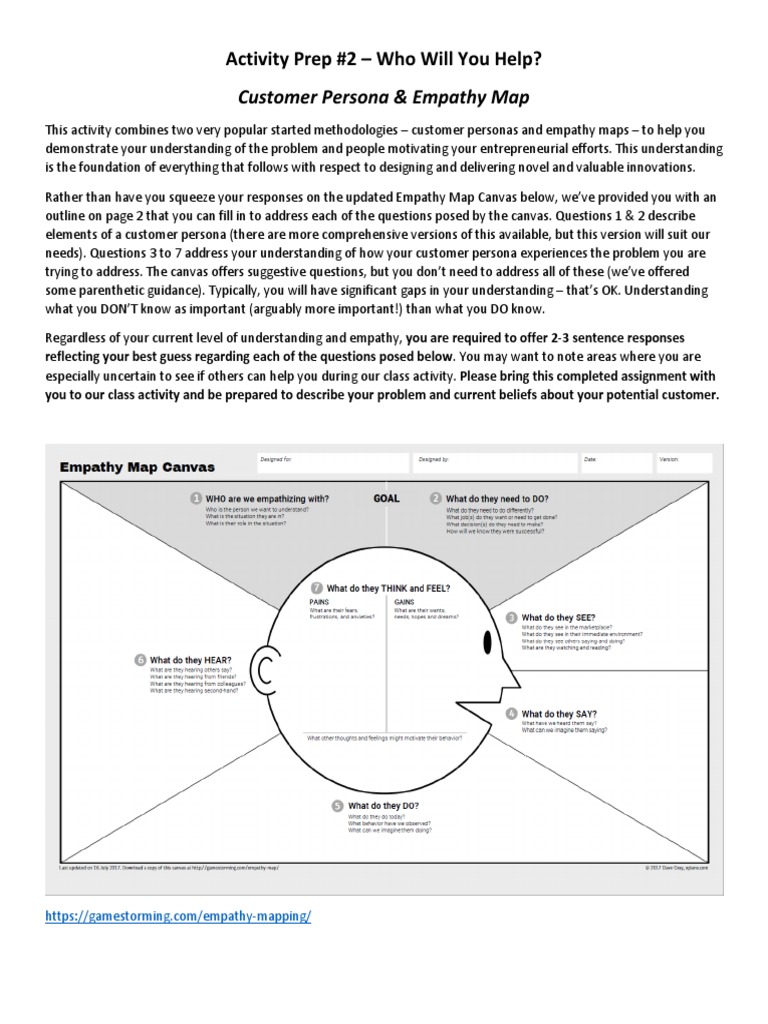Customer Persona Empathy Map | PDF | Empathy | Social Media