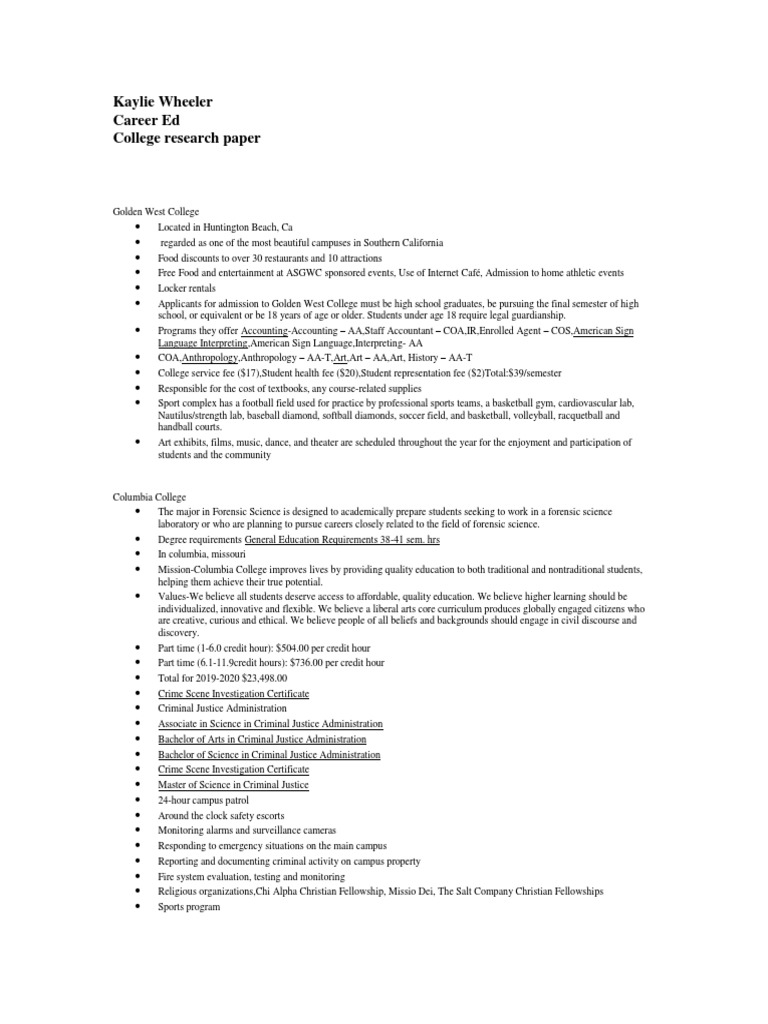 Kaylie Wheeler | PDF | College | Surveillance