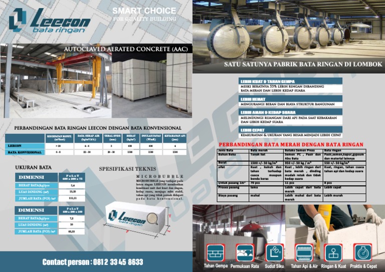 Isi Brosur Bata Ringan Leecon | PDF