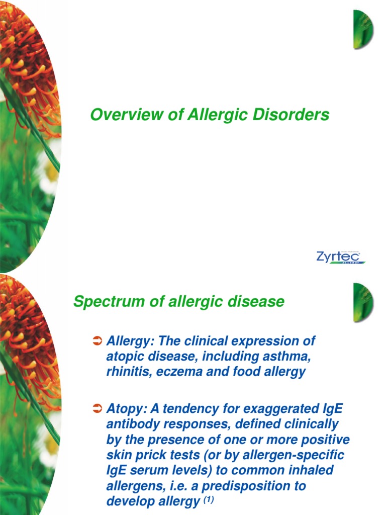 Overview of Allergic Disorders | PDF | Allergy | Allergen