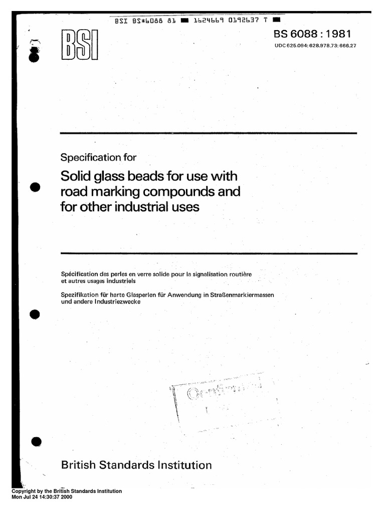 BS 6088 Beads PDF | PDF