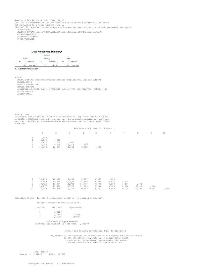 Case Processing Summary: Cases Valid Missing Total N Percent N Percent N Percent | PDF | Matrix ...