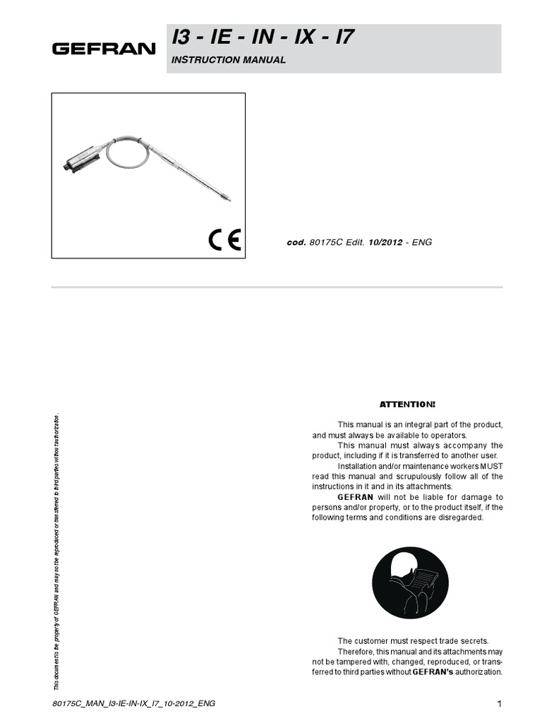 Gefran I Series Manual | PDF | Electrical Connector | Thermocouple