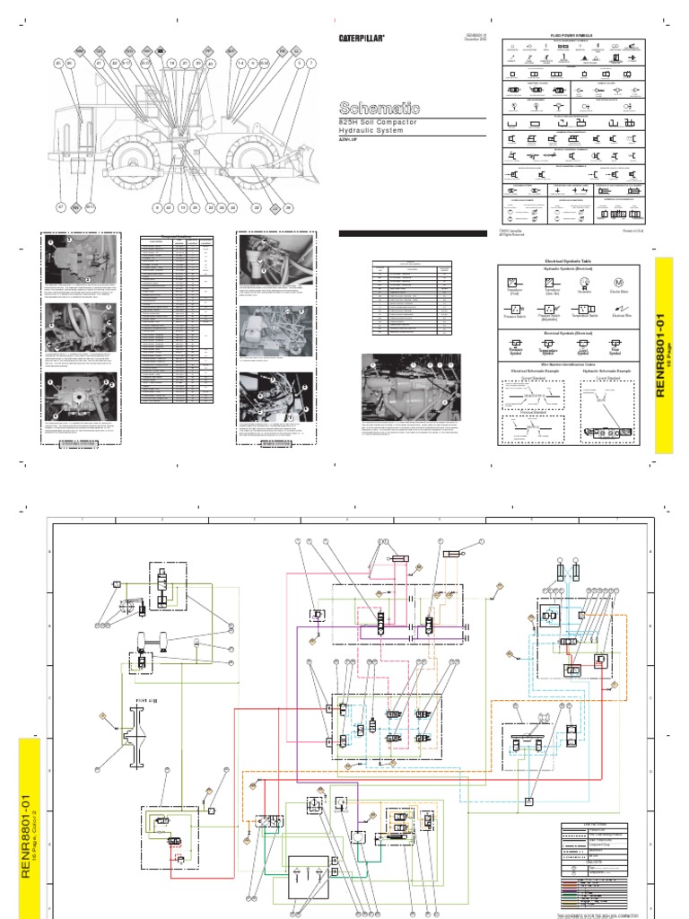 825H Soil Compactor Hydraulic System | PDF | Valve | Brake