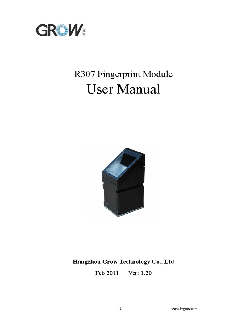 R307 Fingerprint Module User Manual | PDF | File Format | Network Packet