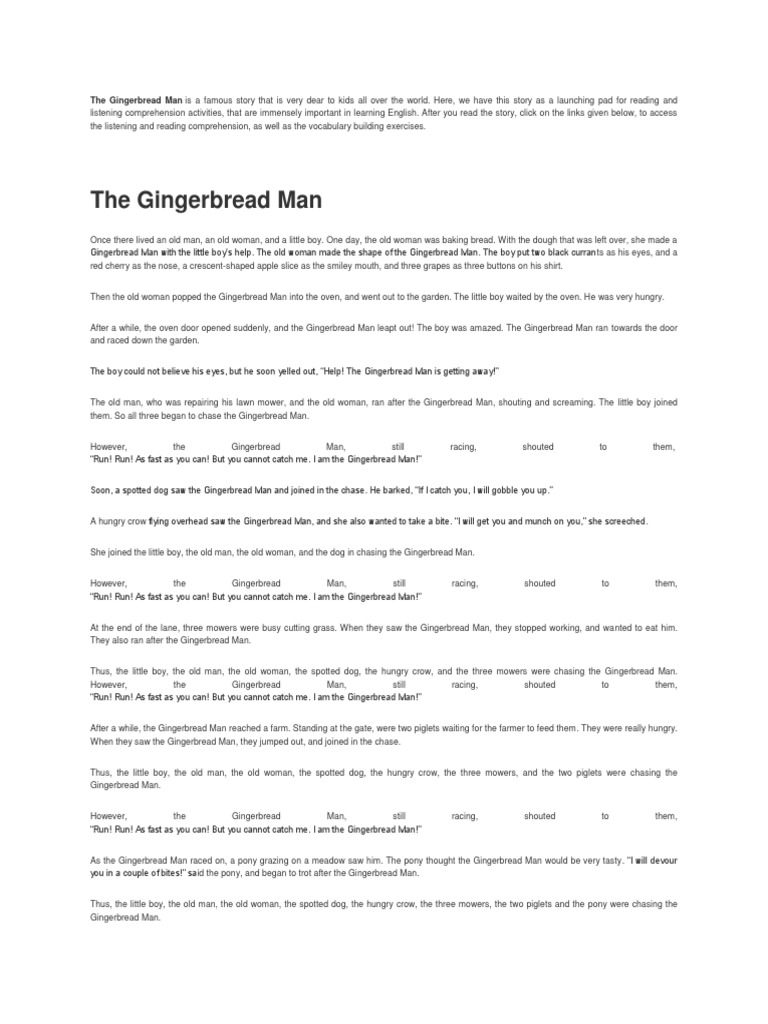 The Gingerbread Man | PDF