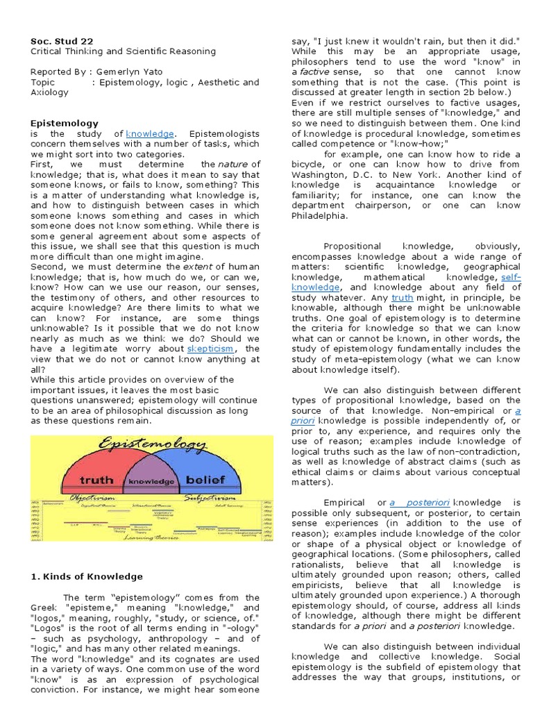 Understanding the Complex Nature and Varieties of Knowledge: An In-Depth Exploration of ...