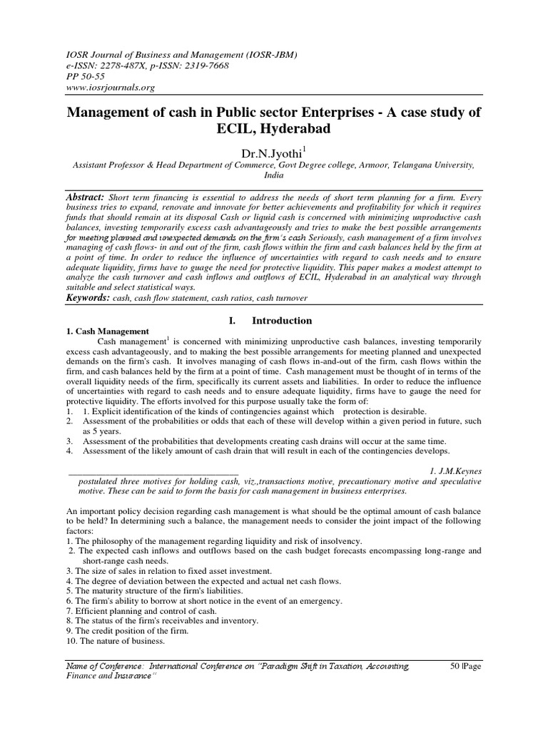 Management of Cash | PDF | Market Liquidity | Banks