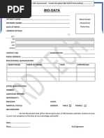 Biodata Form (Short) | PDF
