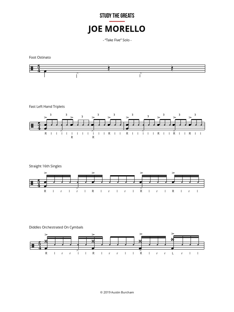 Joe Morello: Study The Greats | PDF | Leisure | Entertainment (General)