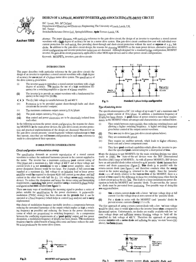 MOSFET-Based 3-Phase Inverter Design | PDF | Power Electronics | Power ...