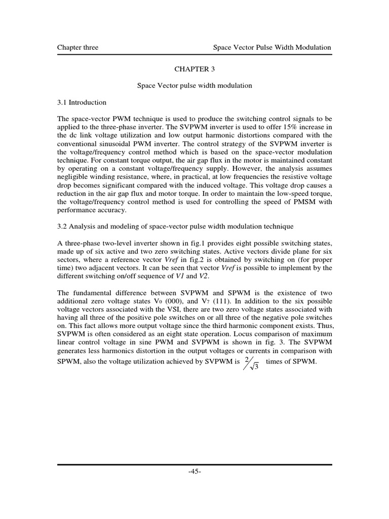 SVPWM PDF | PDF | Power Inverter | Physical Quantities