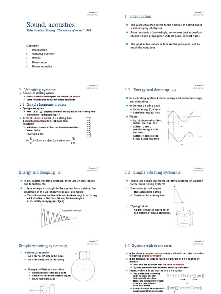 Sound, Acoustics: Rossing, "The Science of Sound," 1990 | PDF | Waves ...