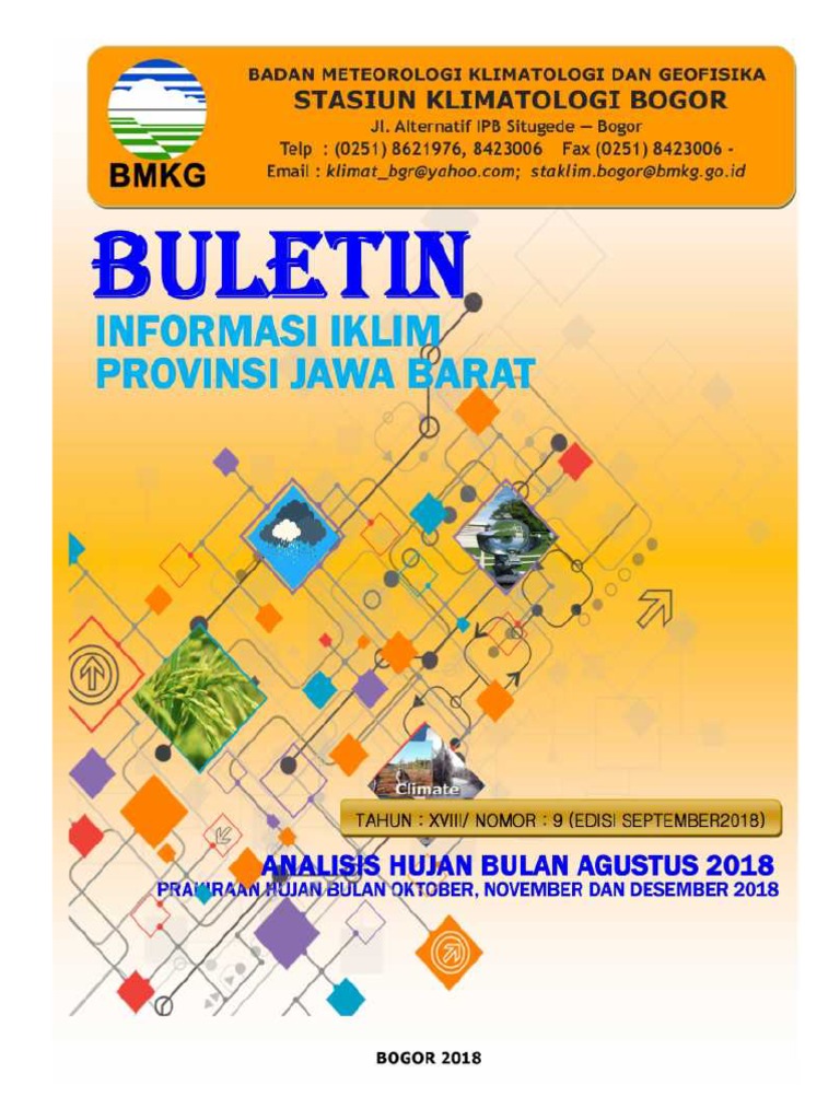 Buletin Informasi Iklim Jabar Edisi September 2018 BMKG | PDF