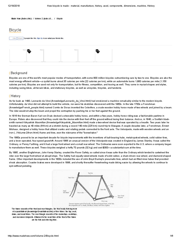 How Bicycle Is Made - Material, Manufacture, History, Used, Components ...