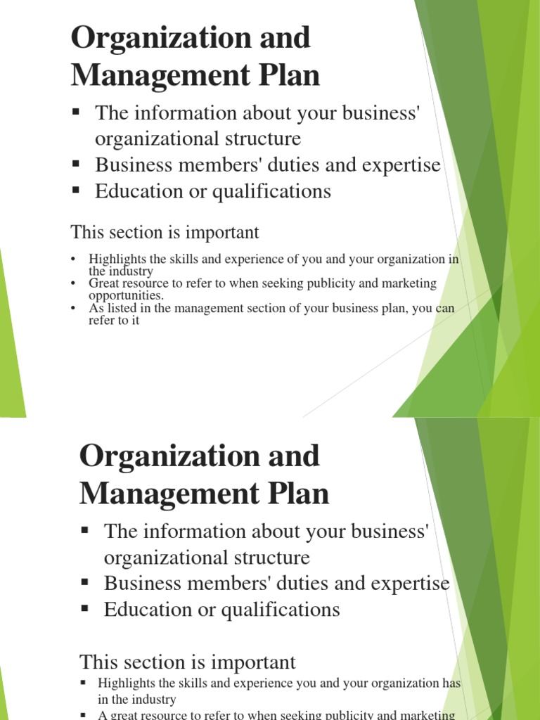 Topic 10 Organization and Management Plan | PDF | Board Of Directors ...