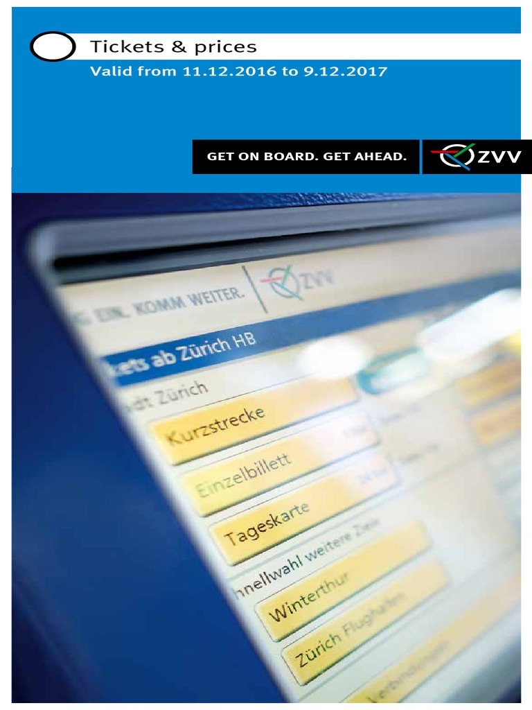 ZVV Tickets and Prices e 2017 PDF | PDF | Ticket (Admission) | Public ...