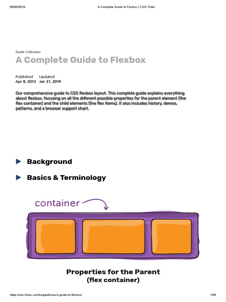 A Complete Guide To Flexbox Css Tricks Download Free Pdf